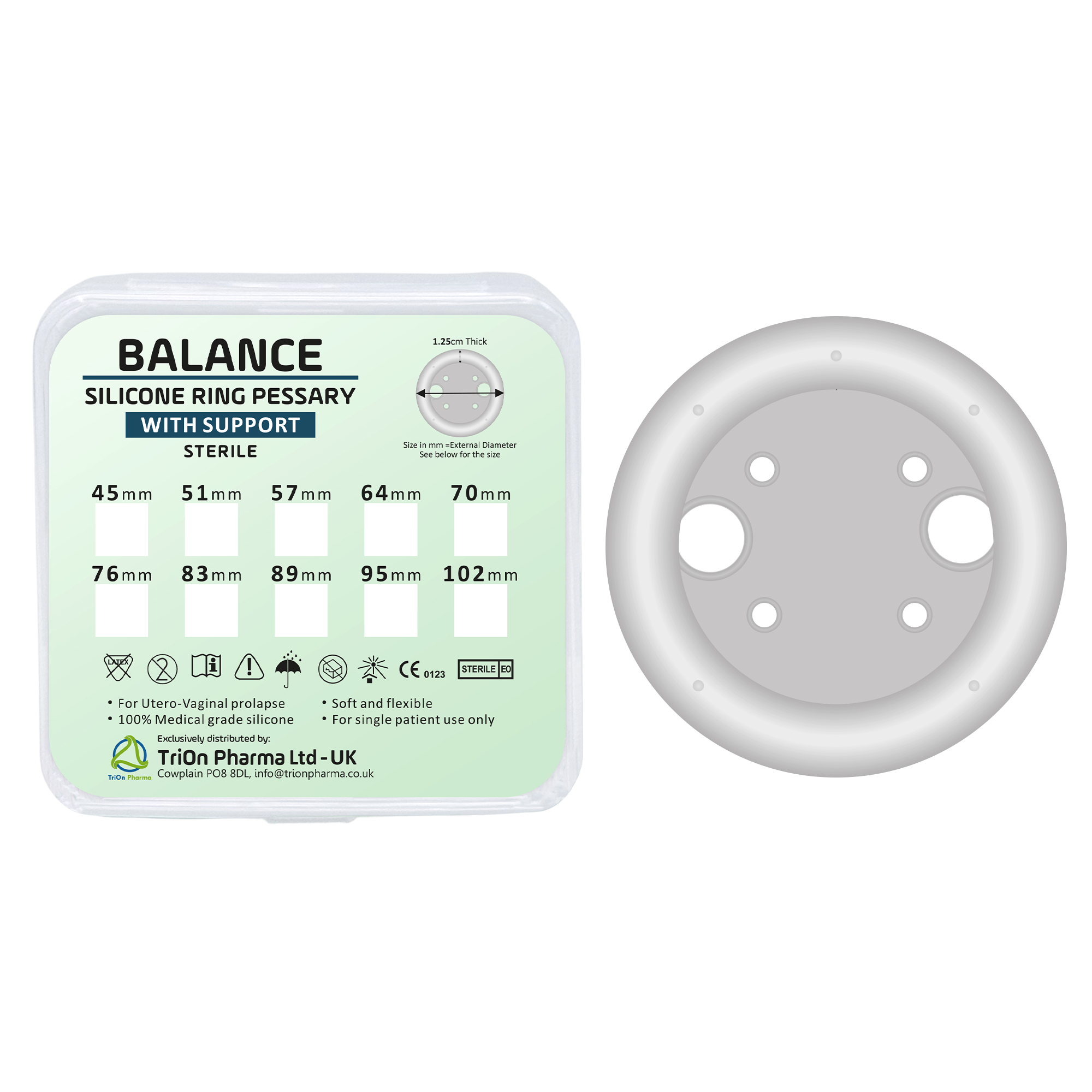 Porduct - Balance silicone Ring Pessaries